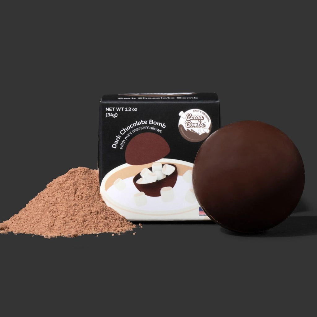 Single Dark Chocolate Cocoa Bomb with Marshmallows | Shop Hygge Box