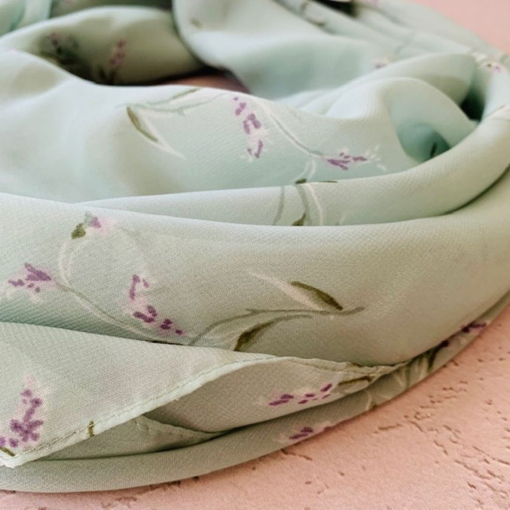 Mint Green Lavender Scarf — Hygge Box